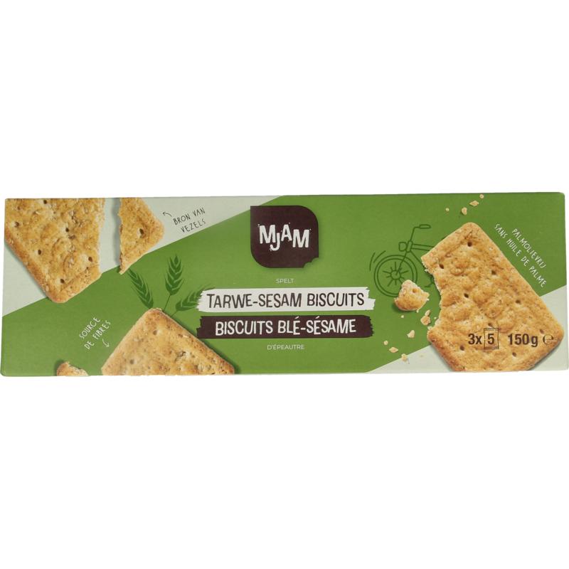 Biscuits Tarwe Sesam Bio | 150g | Mjam | eFarma Apotheek En Drogist