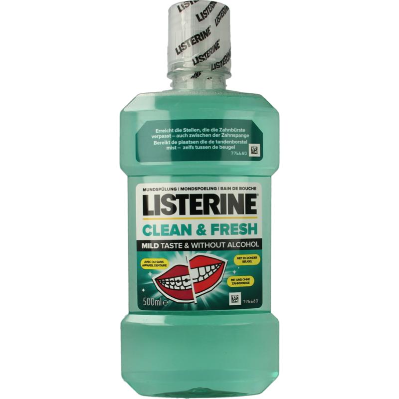 Mondwater Clean & Fresh | 500ml | Listerine | eFarma Apotheek En Drogist