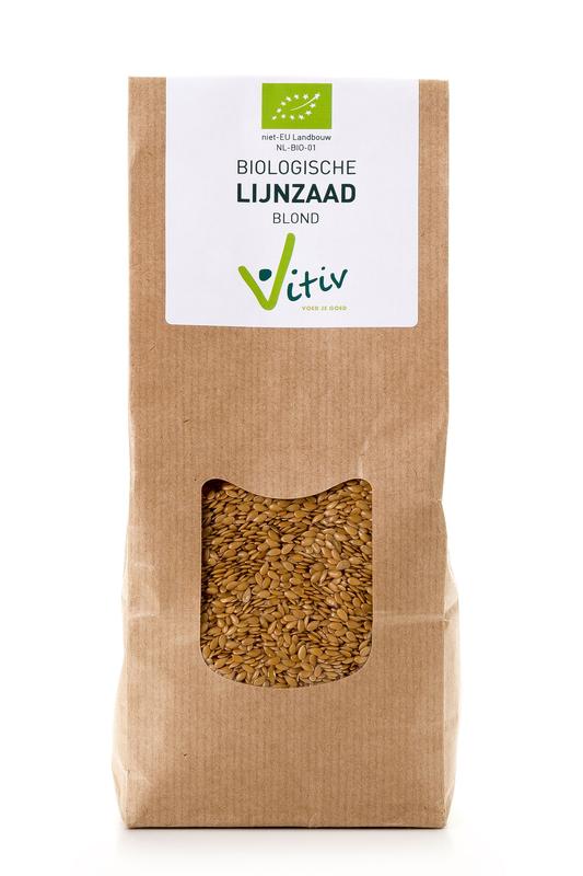 Lijnzaad Blond Bio | 500g | Vitiv | eFarma Apotheek En Drogist
