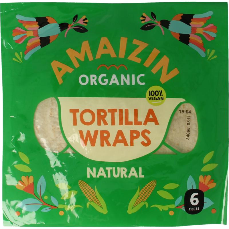 Tortilla Wraps Bio | 6st | Amaizin | eFarma Apotheek En Drogist
