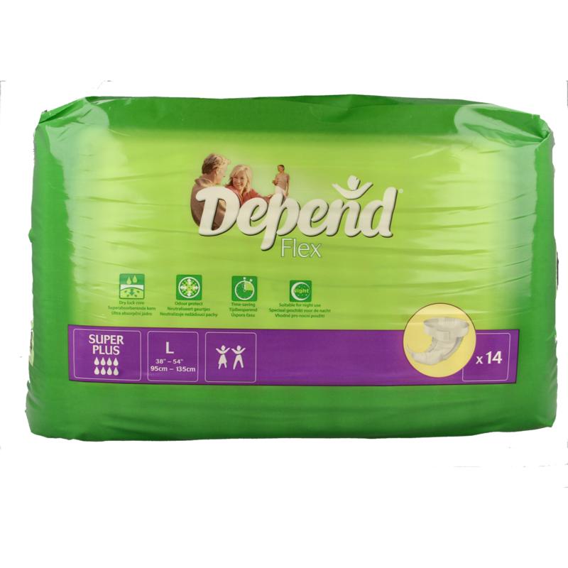 Depend Flex Super Plus Large | 14st | Depend | eFarma Apotheek En Drogist