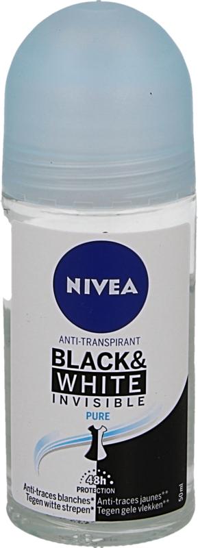 Deodorant Roller Invisible Black & White Pure | 50ml | Nivea | eFarma ...