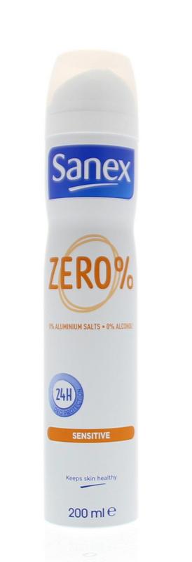 Deodorant Spray Zero % Sensitive | 200ml | Sanex | eFarma Apotheek En ...