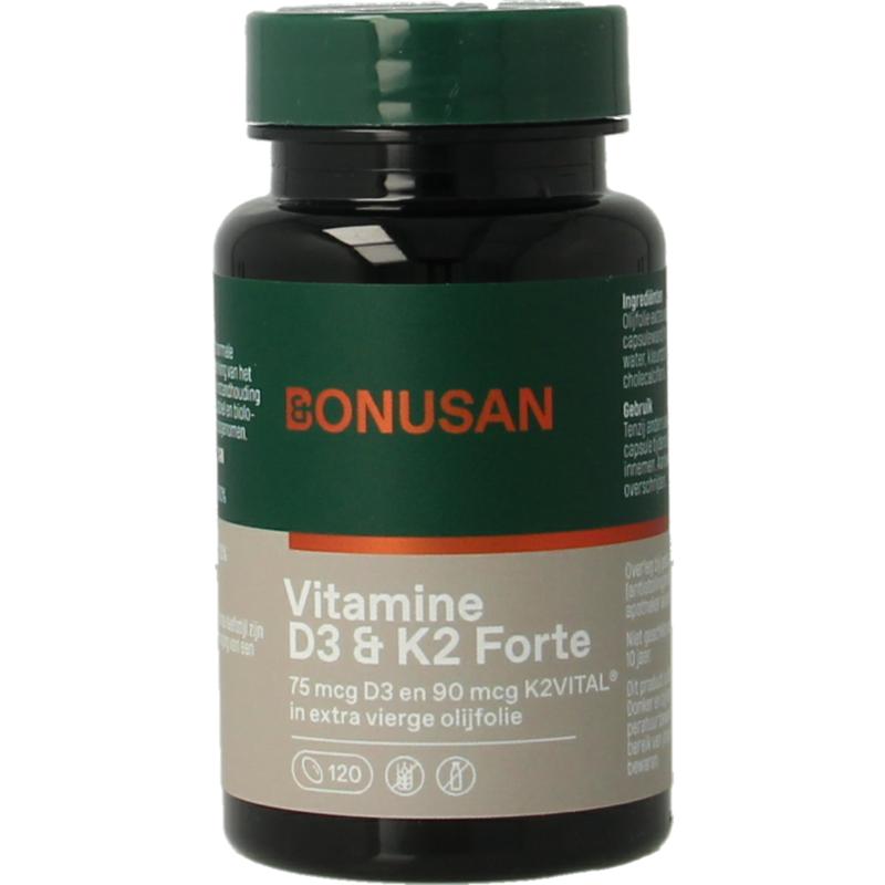 Vitamine D3 & K2 Bonusan Softgels | 120st | Bonusan | eFarma Apotheek ...
