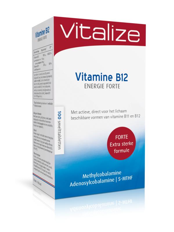 Vitalize B12 Met Foliumzuur Energie Forte Tablet | 100st | Vitalize ...
