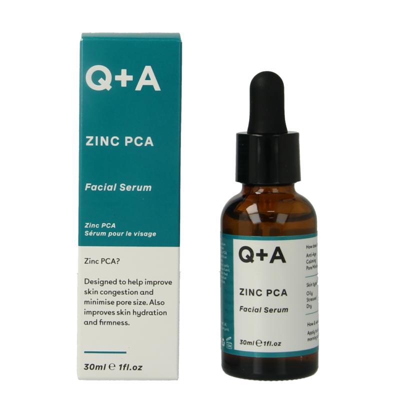 Zinc Pca Facial Serum | 30ml | Q+a | eFarma Apotheek En Drogist