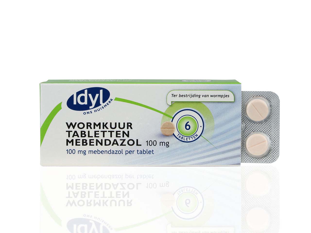 Idyl Wormkuurtablet Mebendazol 100mg | 6st | Idyl | eFarma Apotheek En ...
