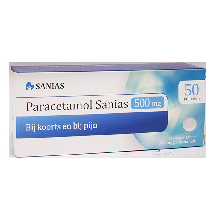 Paracetamol Sanias Ovaal Tablet 500mg | 50st | Apotex | eFarma Apotheek En Drogist